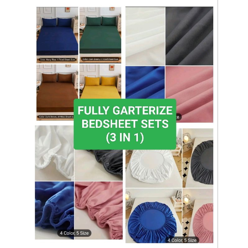 SINGLE SET (3 IN 1) FULLY GARTERIZE PLAIN PREMIUM CANADIAN COTTON ...