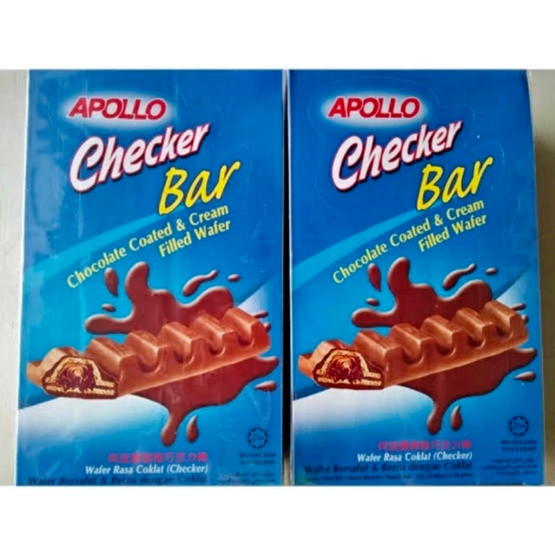 Apollo Checker Bar Chocolate Wafer 600g | Shopee Philippines