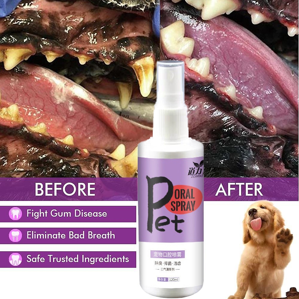 Pet Oral Deodorant Spray Dog Dental Cleaning Pet Mouth Spray For Bad ...
