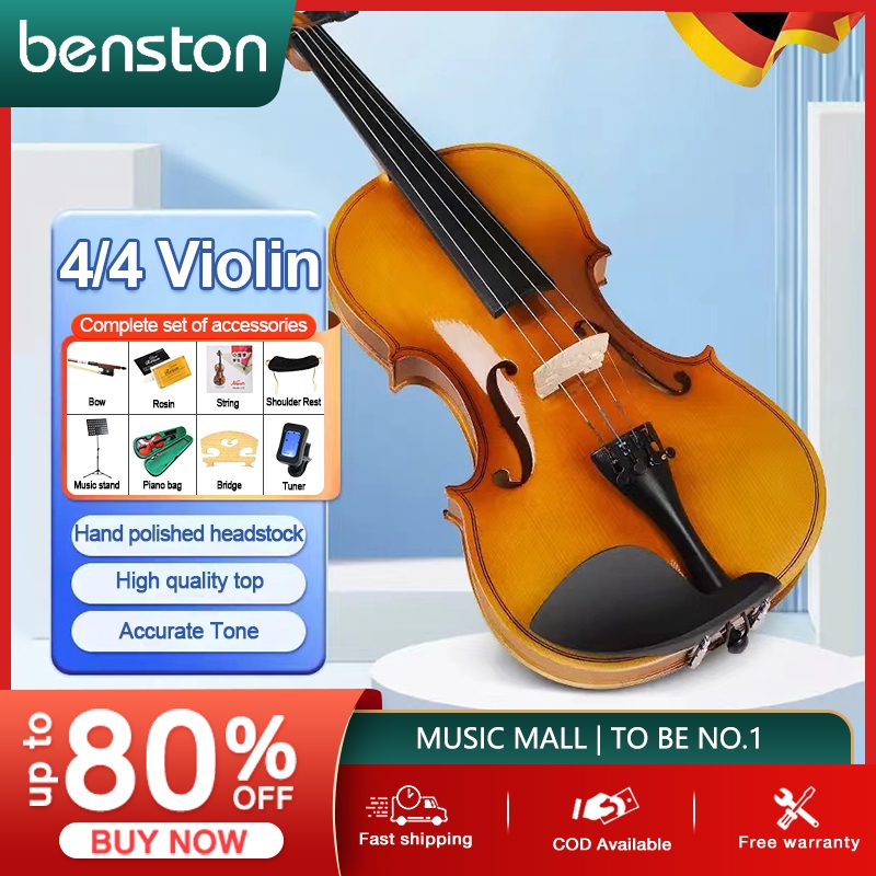 Violin 4/4 Violin Instrument Wooden Violin Full Set Kids Adult Beginner ...
