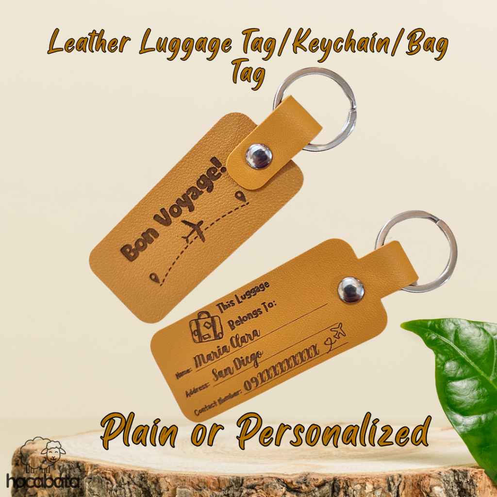 Personalized Luggage Tag/Bag Tag Leather/Keychain/Key Holder/Gift ...