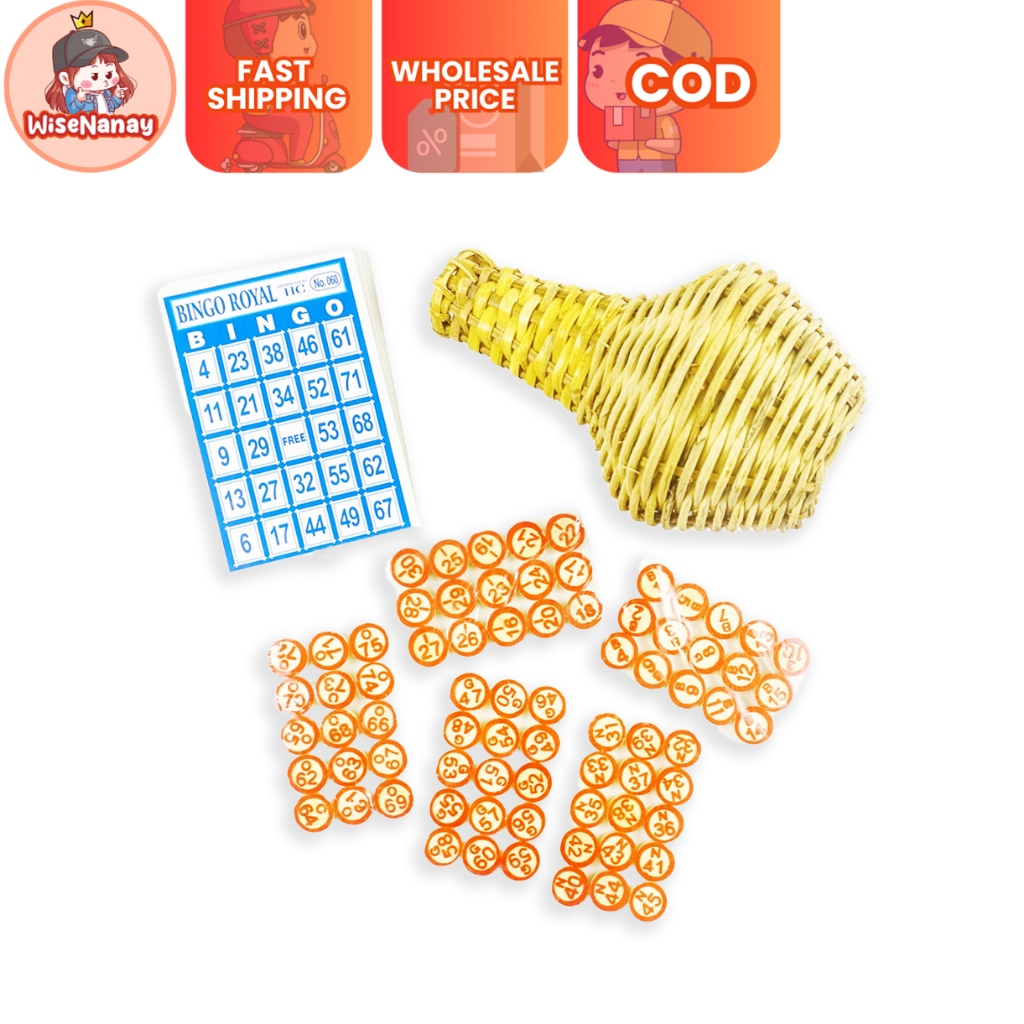 WiseNanay Rattan Bingo Game Set - Bingo Set w/ Shaker and Card | Shopee ...