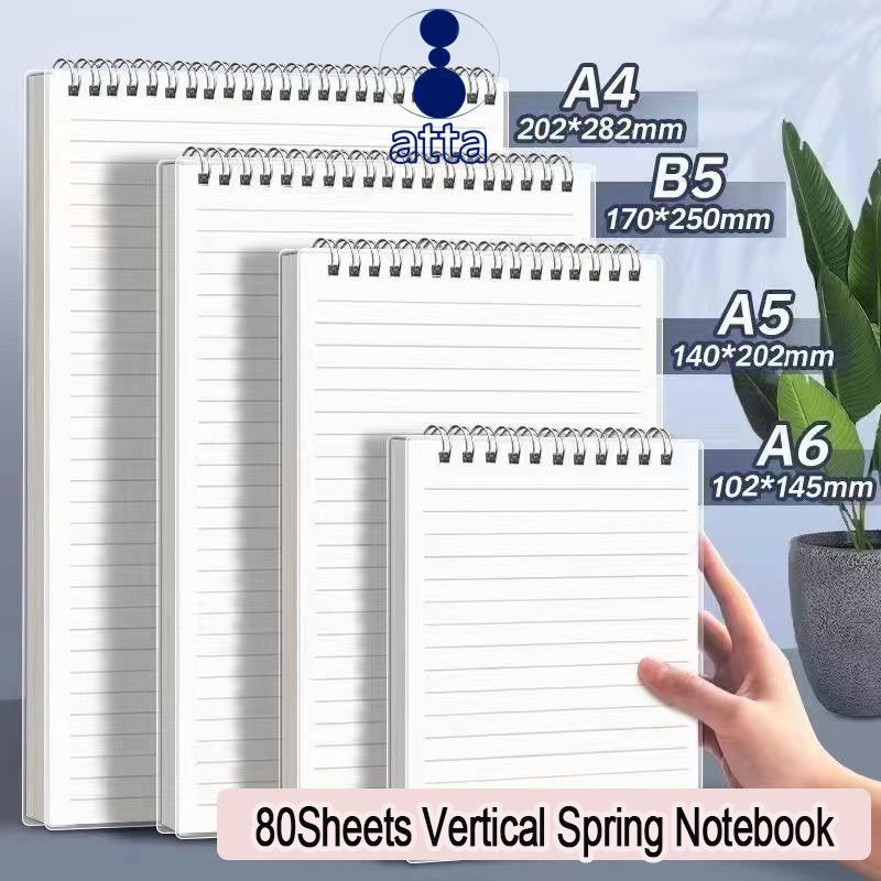 Vertical Spring Notebook 80Sheets A5/B5/A4/A6 Notepad Transparent PP ...