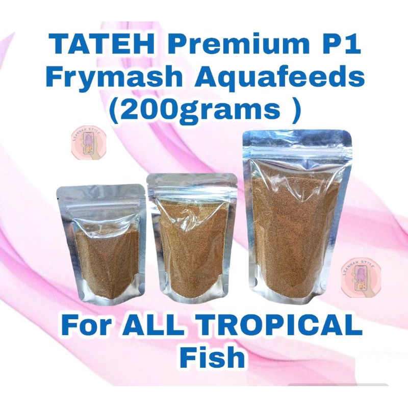 200grams TATEH P1 PRemium FRY MASH AQUAFEEDS For ALL KIND OF TROPICAL ...