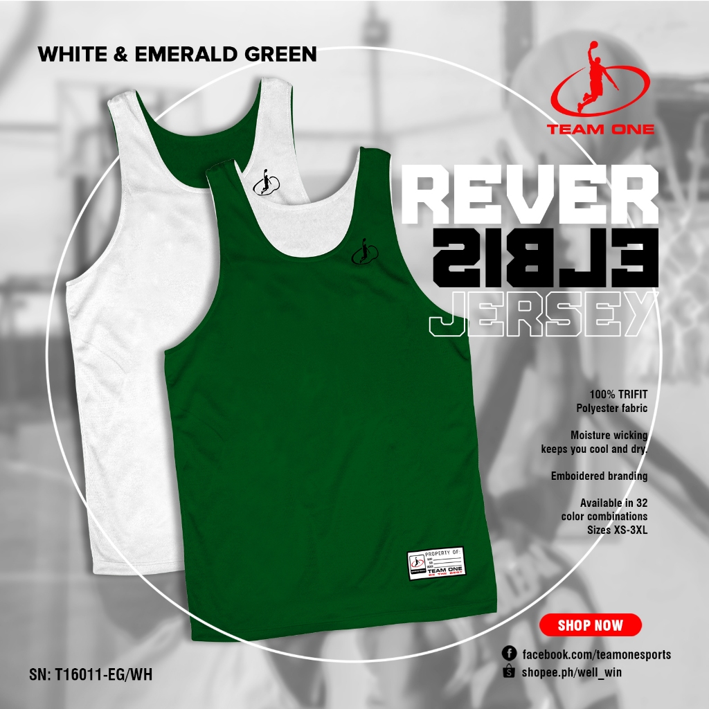 TEAM ONE Basketball Reversible Sando Jersey | Shopee Philippines