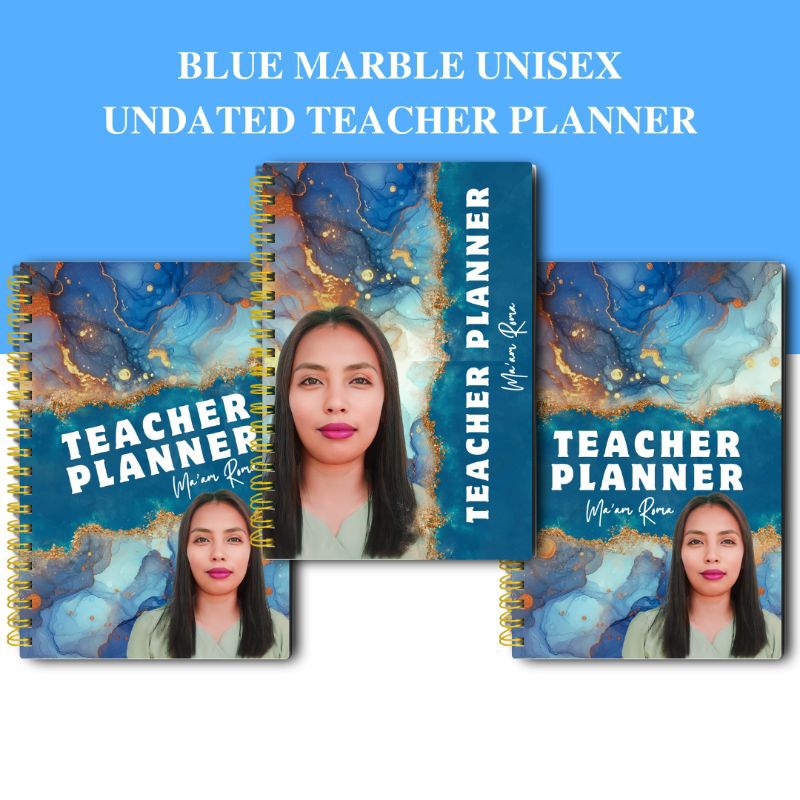 PERSONALIZED UNDATED TEACHERS PLANNER 2024-2025 UNISEX DESIGN 140 PAGES ...