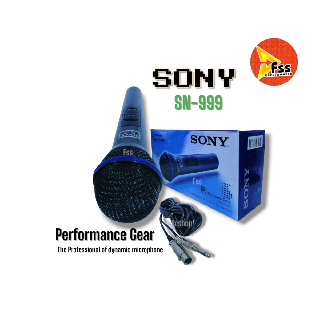 SONY Wired Dynamic Audio Vocal Microphone Mic Black Professional SN-999 ...