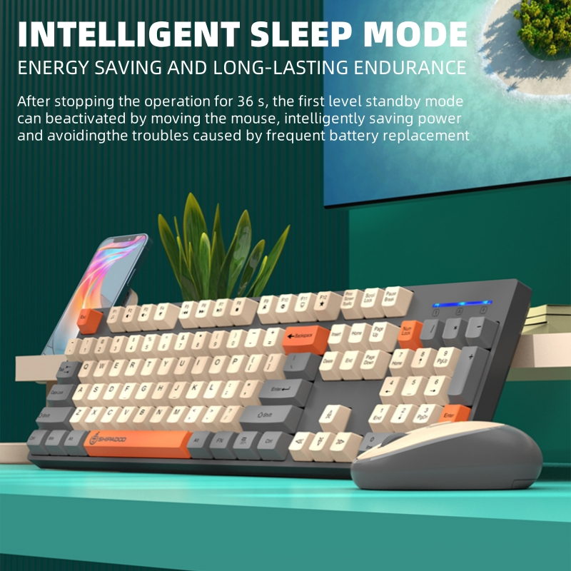 W1060 Wireless Keyboard With Mouse 2.4G Connection Automatic Sleep ...