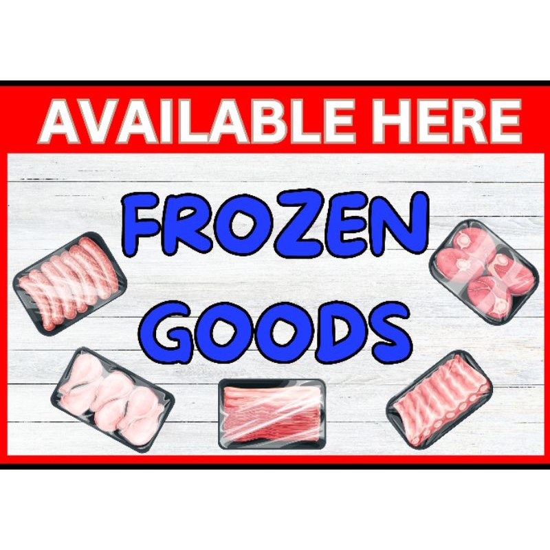 Frozen Goods Signage Laminated Signage A4 Size | Shopee Philippines