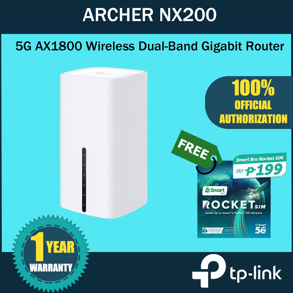 【FREEBIE SIM】TP-LINK Archer NX200 5G AX1800 Wireless Dual-Band Router,NANO Sim Card Router,5g ...