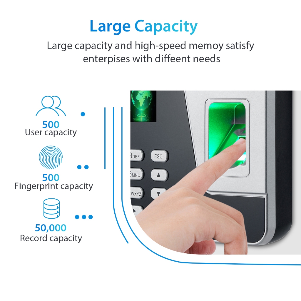 NGTeco AS10 Fingerprint/Password Attendance Time Machine Recorder Bundy ...