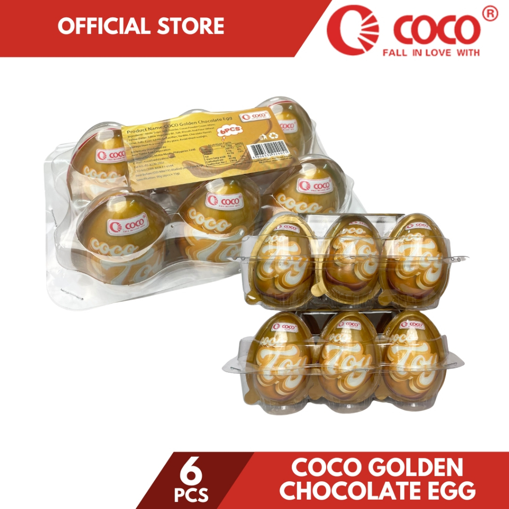 【BUY 1 TAKE 1】COCO Golden Chocolate Egg 15g By 6pcs Per Tray|Chocolate ...