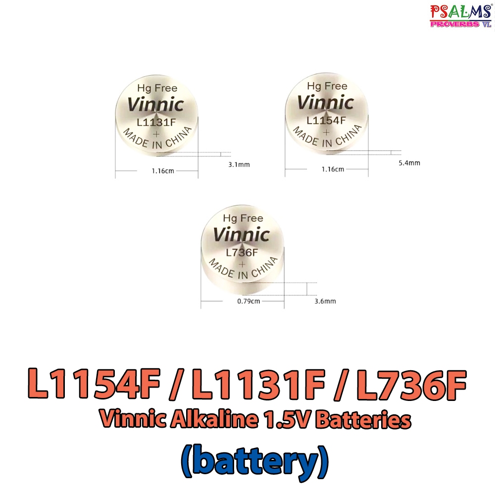 Vinnic battery L1154F L1131F L736F 1.55V Alkaline Battery (PER PIECE ...