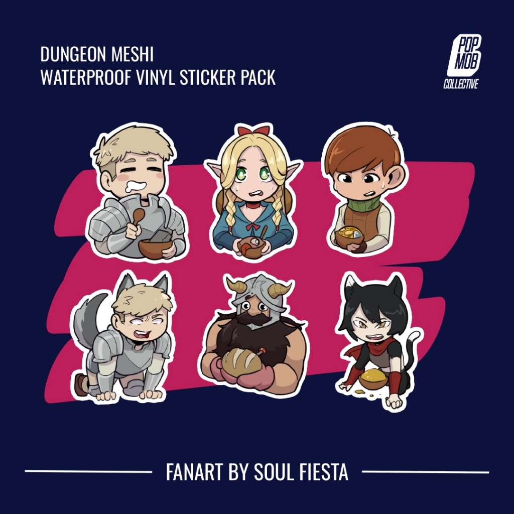 Dungeon Meshi Waterproof Matte Vinyl Fan-made Sticker Merch | Art by ...