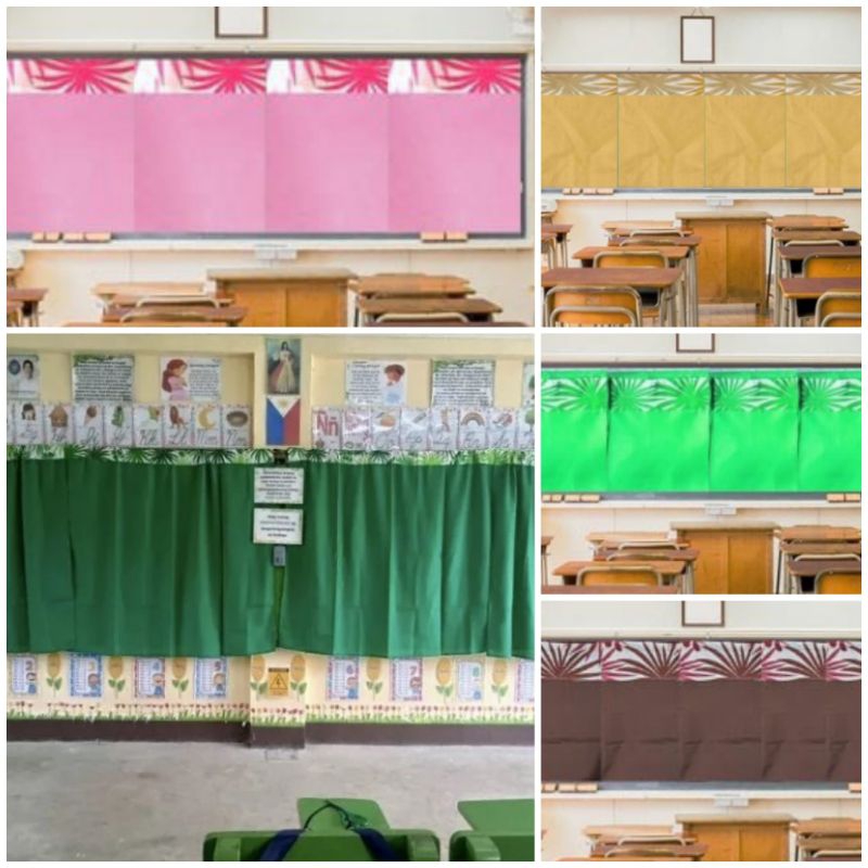 School Curtain Classroom Curtain Cover for ChalkBoard By Mariya ...