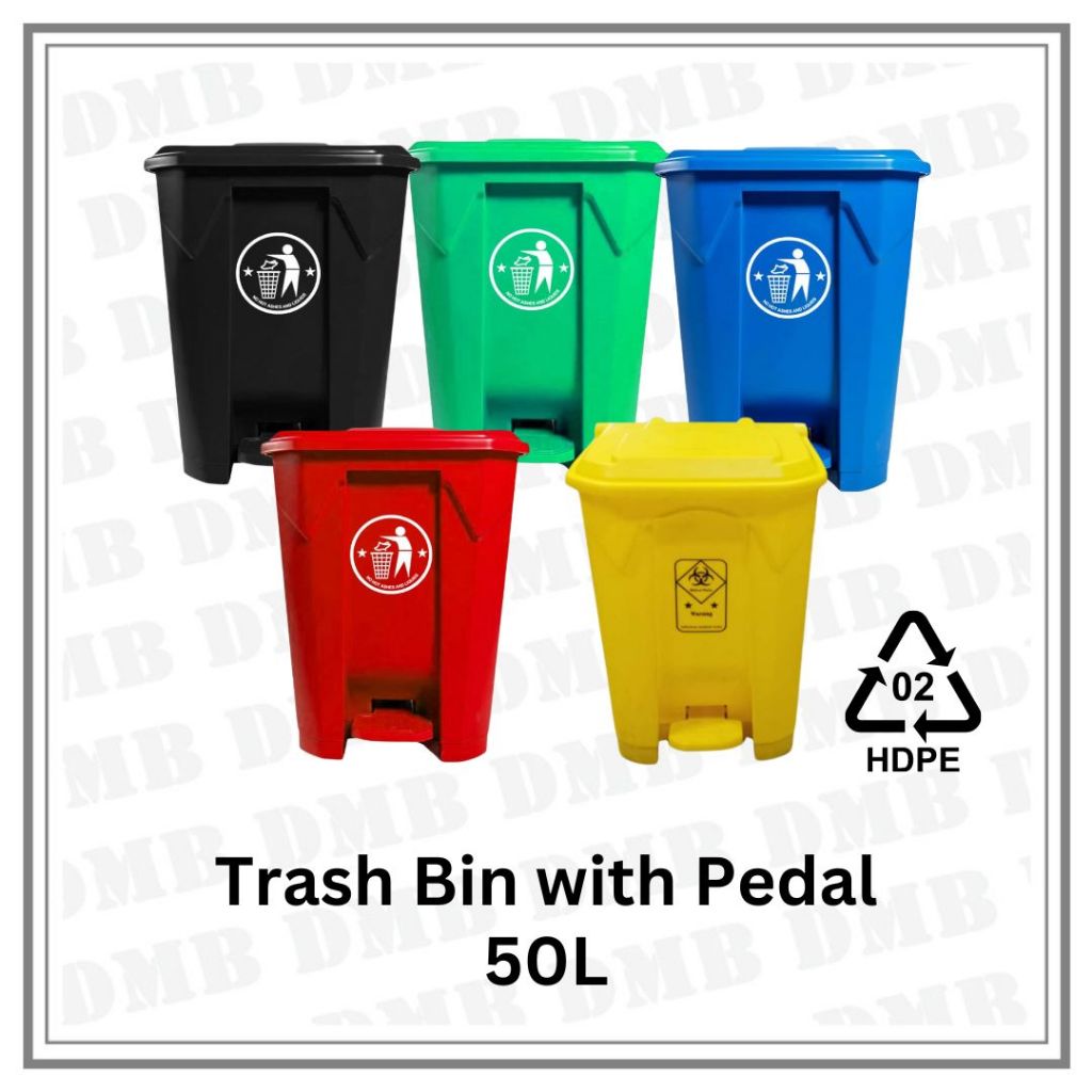 Heavy Duty Trash Bin with Step Foot Pedal 50L Kitchen Garbage Trash Can ...
