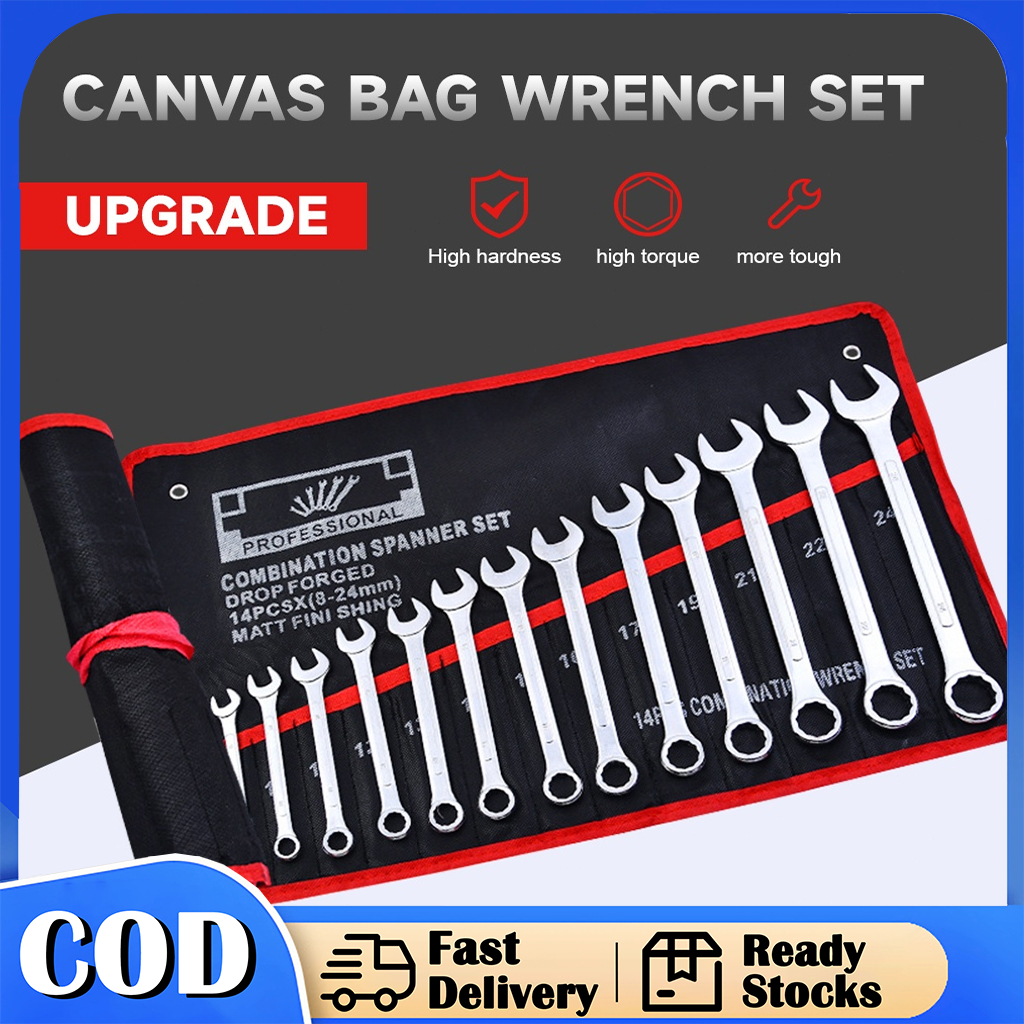 COD Germany 14pcs 8-24mm combination open wrench tool set tools alen ...