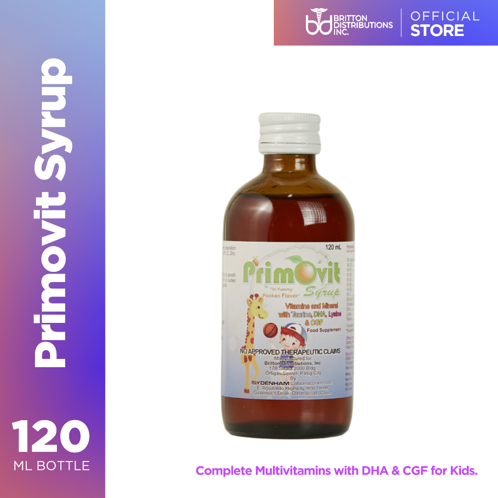 Primovit Syrup - Multivitamins and Minerals 120ml Bottle | Shopee ...