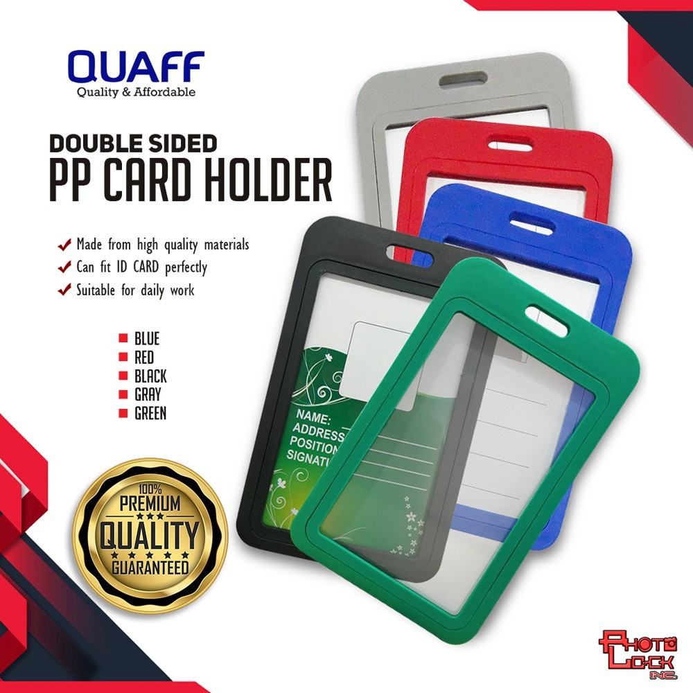 (5 pcs) Vertical Double - sided ID Holder / ID Jacket / ID Protector ...
