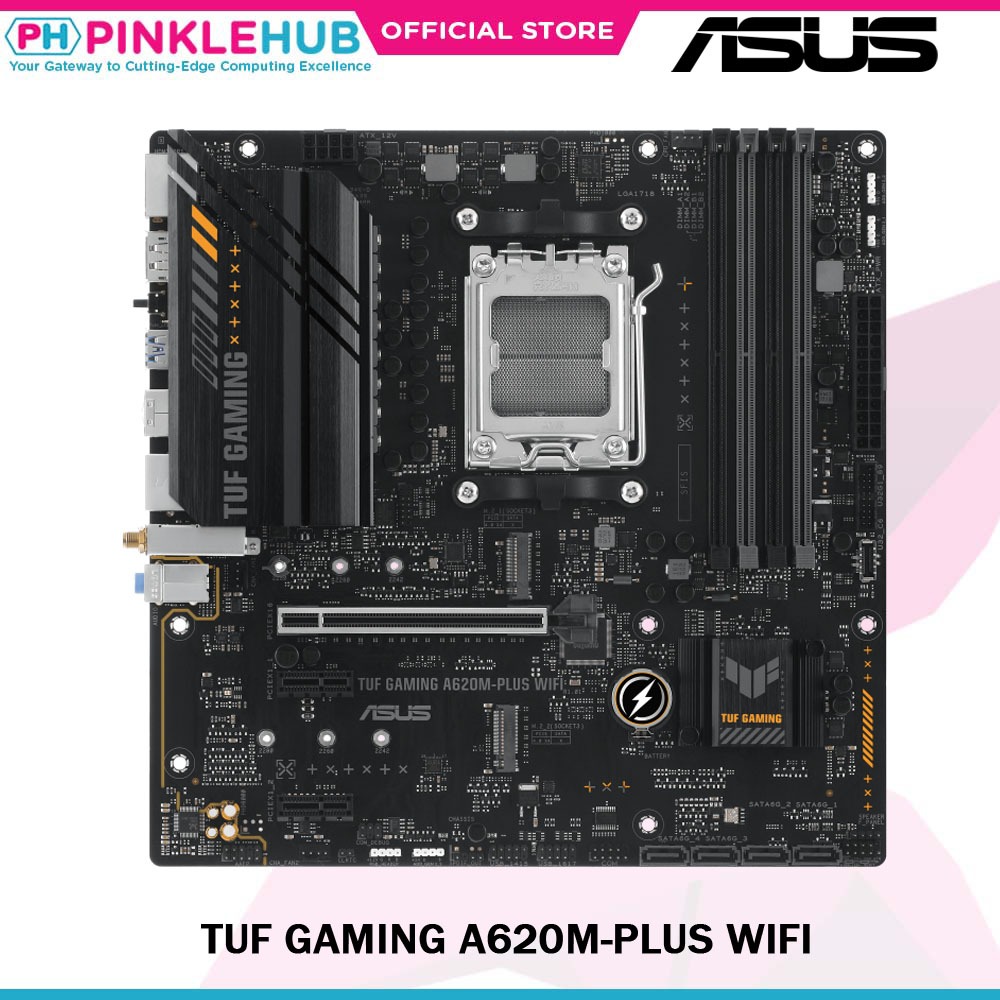 ASUS AMD A620 (Ryzen AM5) micro-ATX motherboard with DDR5, PCIe 4.0 ...