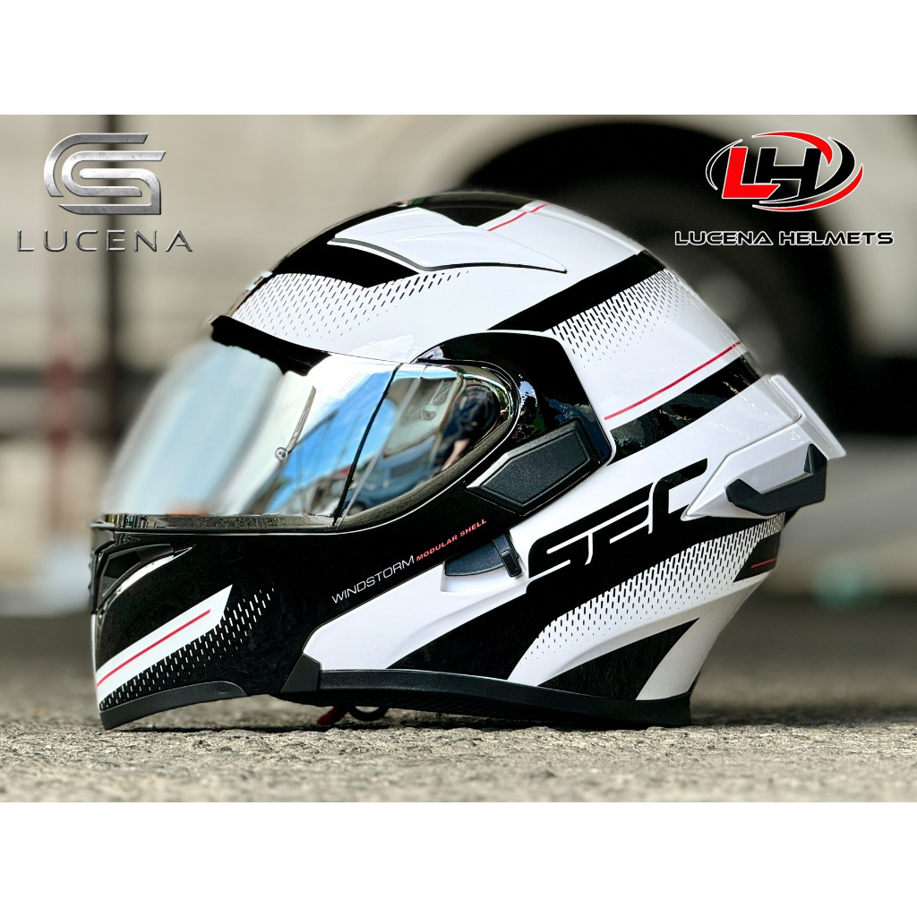 SEC Whirlwind Strong Modular Dual Visor Helmet with Free Extra Clear ...