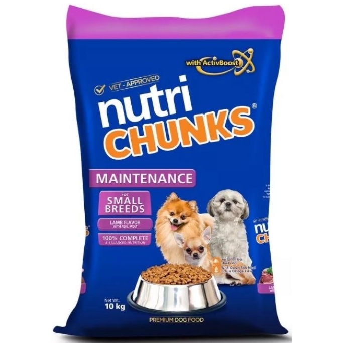Nutri Chunks Maintenance Lamb Flavor for Small Breeds 1kg Repack ...