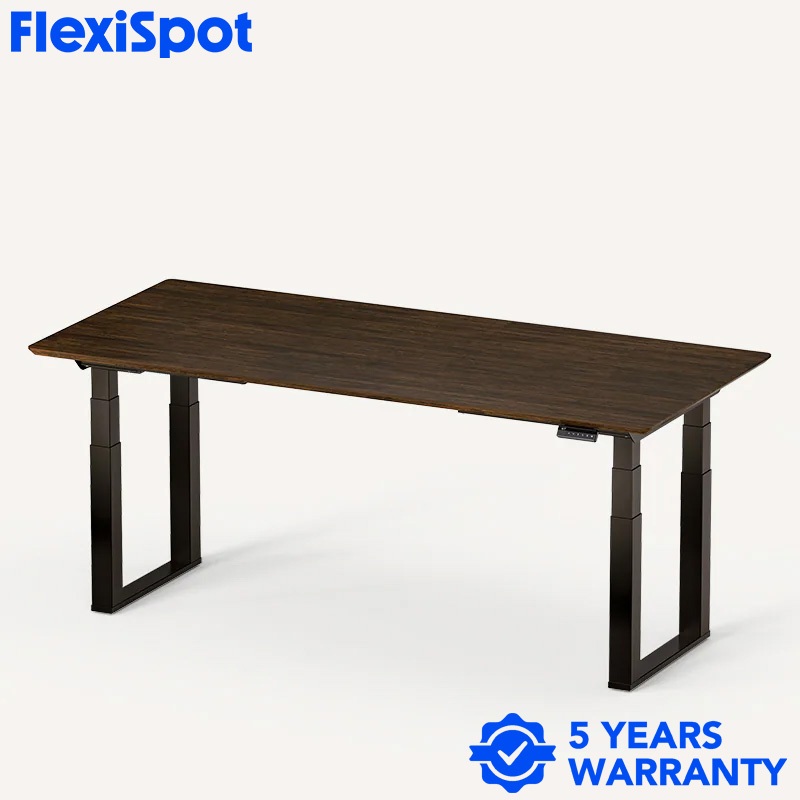 FlexiSpot E7Q Odin 4-Leg with 4-Motor Standing Desk with 180x80cm Melamine Surfaced Particle ...