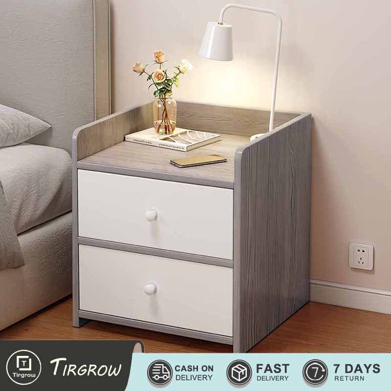 Nightstand Nordic layered multi-cell storage bedroom multi-color ...