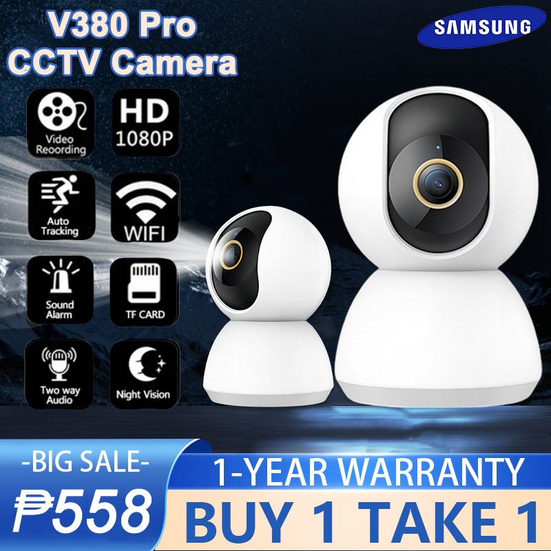 V380 Pro CCTV Camera 8MP Ultra HD Smart 360 PanTilt Indoor IP Camera ...