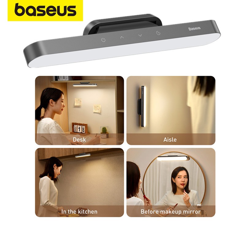 Baseus Hanging Magnetic LED Table Lamp Rechargeable Closet Light Night ...
