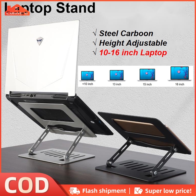 Laptop Stand Aluminum Computer Lifter Portable Folding Stand adjustable ...