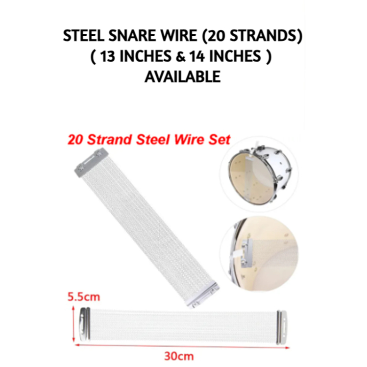 Steel Snare Wire 20 Strand ( 2 Sizes Available 13 Inch And 14 Inch ...