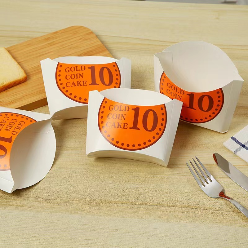 Cheese Gold Coin Bread Packing Box(100 pcs)-------Support customization ...