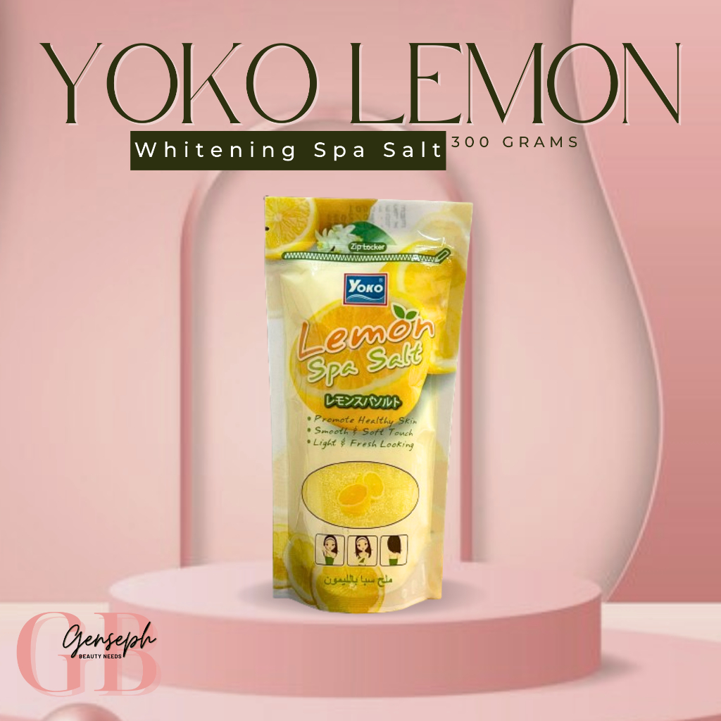 Yoko Salt Body Scrub Lemon Whitening Exfoliating Smooth Skin moisturize ...