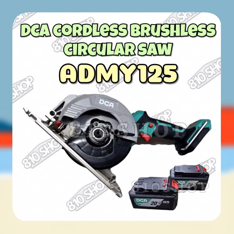 DCA Cordless Brushless Circular Saw ADMY125 BM Good Quality | Shopee ...