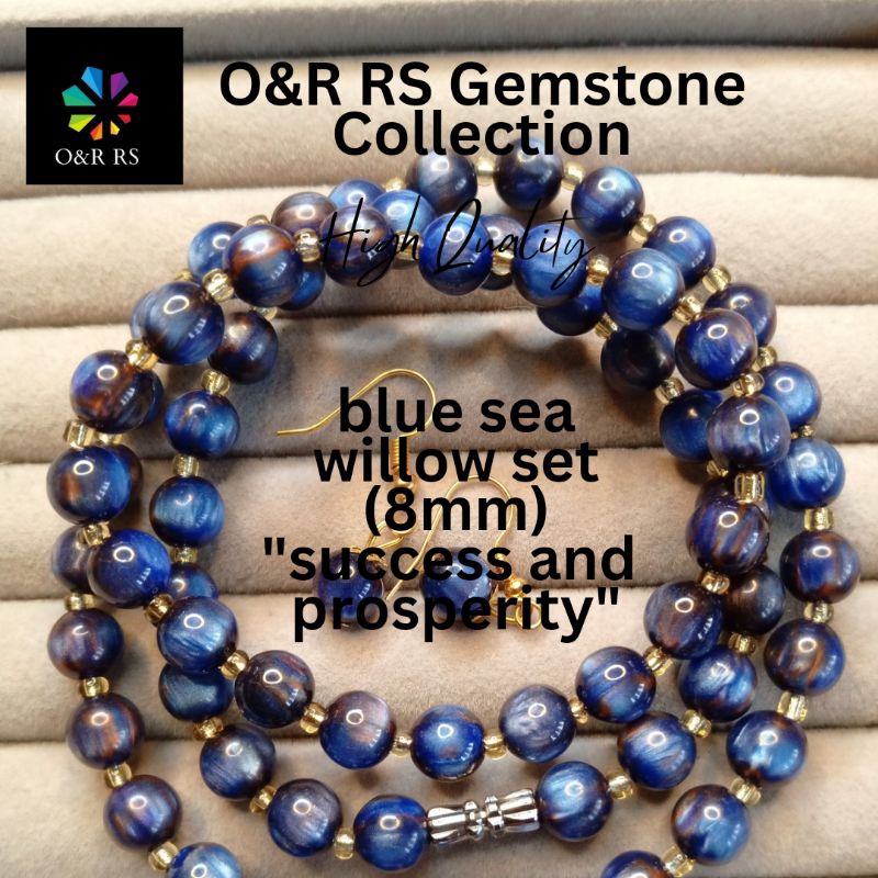 O&R RS blue sea willow beads set(8mm) | Shopee Philippines