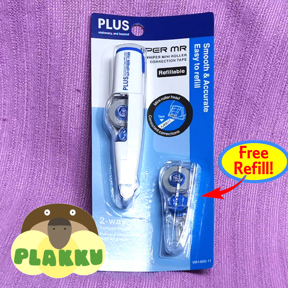 PLUS WHIPER MR Correction Tape WH-605-11 or WH-635-1 w/ free refill ...