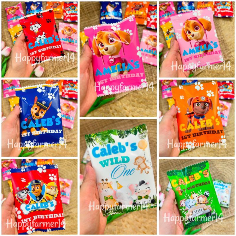 Personalized Chip Bag/ Loot Bag Kids Party | Shopee Philippines
