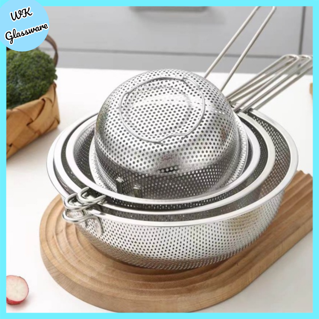 Stainless steel binaural strainer colander Fine mesh strainer Oil ...