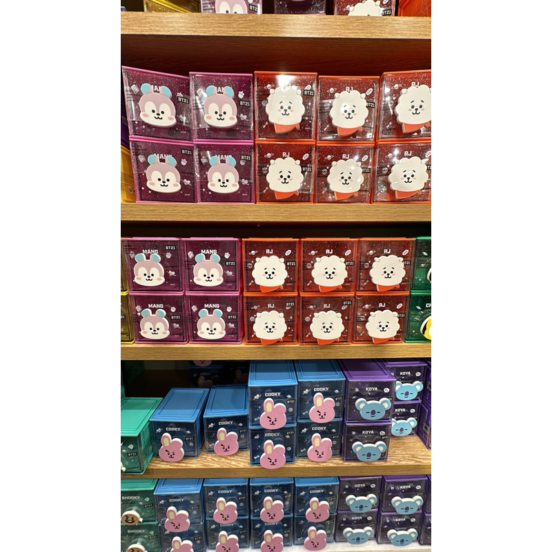 ONHAND MINISO x BT21 LINE Friends Stackable Cube Organizer Chimmy Cooky ...