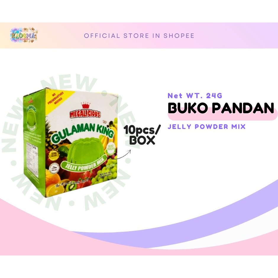 MEGALICIOUS GULAMAN KING Buko Pandan Jelly Powder 1pack/10packs 10x24G ...