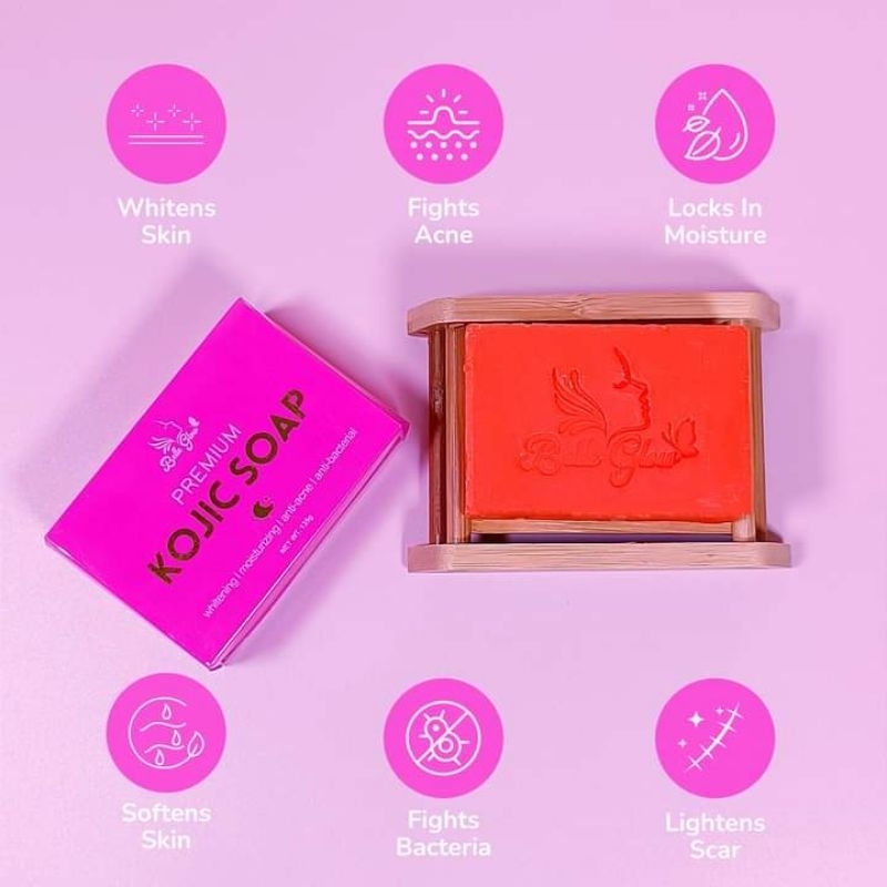 BELLE GLOW KOJIC SOAP SKIN LIGHTENING PEKAS DARK SPOT MELASMA REMOVER ...