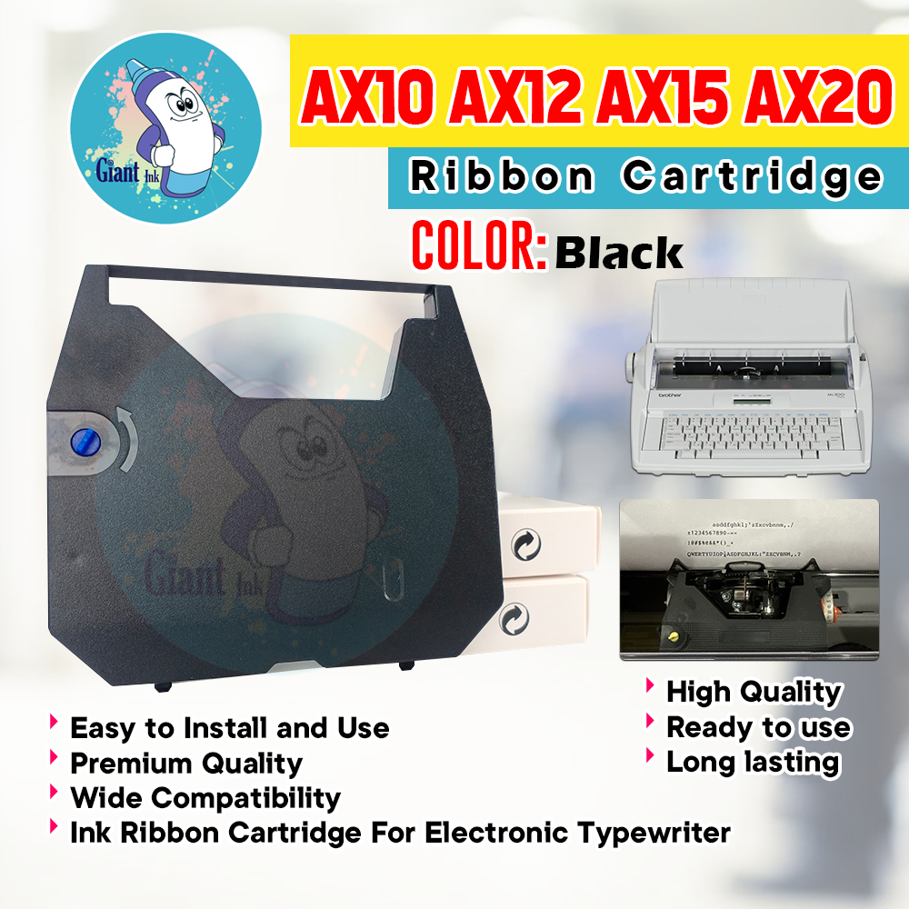 COMPATIBLE TYPEWRITER RIBBON F737BKSC FOR BROTHER AX10/15/20/ GX-6750 ...