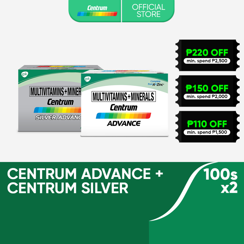 Centrum Advance 100s + Centrum Silver Advance 100s Multivitamins and ...