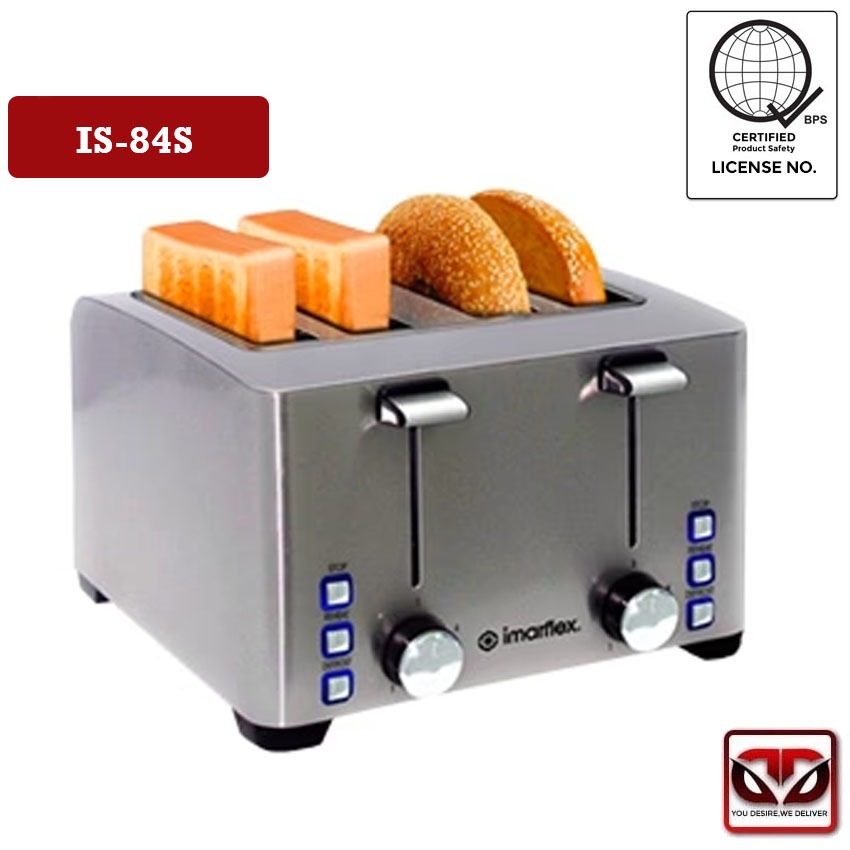 Imarflex IS-84S 4-Slice Stainless Steel Pop-up Toaster | Shopee Philippines