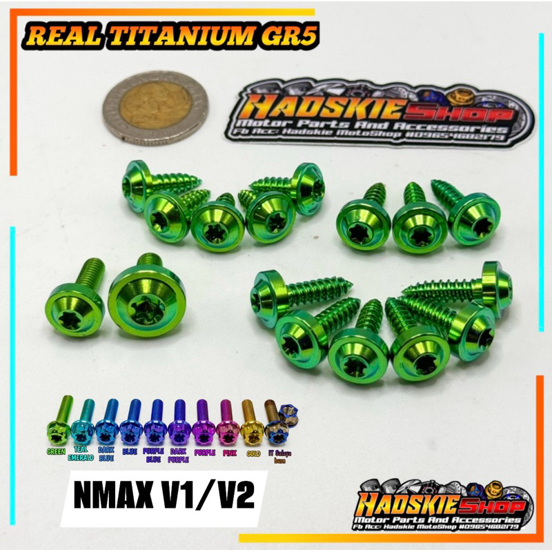 REAL TITANIUM GR5 NMAX V1/V2 BODY BOLTS SET (16pcs) | Shopee Philippines