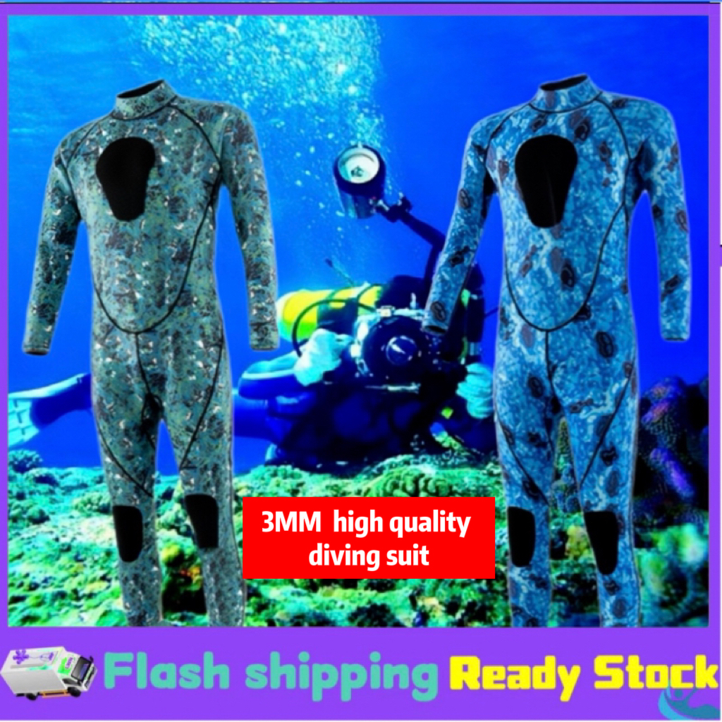 3mm Camouflage Chloroprene Rubber Diving Suit Integrated Full Body ...