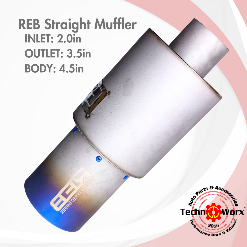 REB Straight Jasma Muffler Original Japan Super Short Exhaust Aero Loud ...