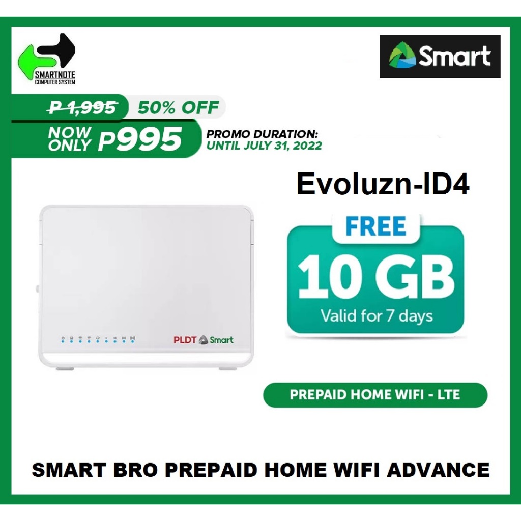 Smart Prepaid Home Wifi LTE Evoluzn ID4 | Shopee Philippines