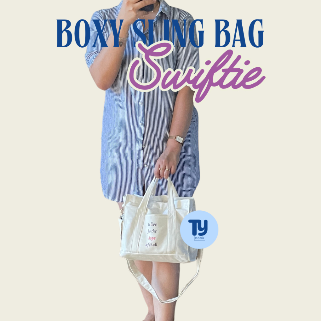 SWIFTIE Boxy Sling Bag with Zipper by TY Nook Tote Bags | Shopee ...